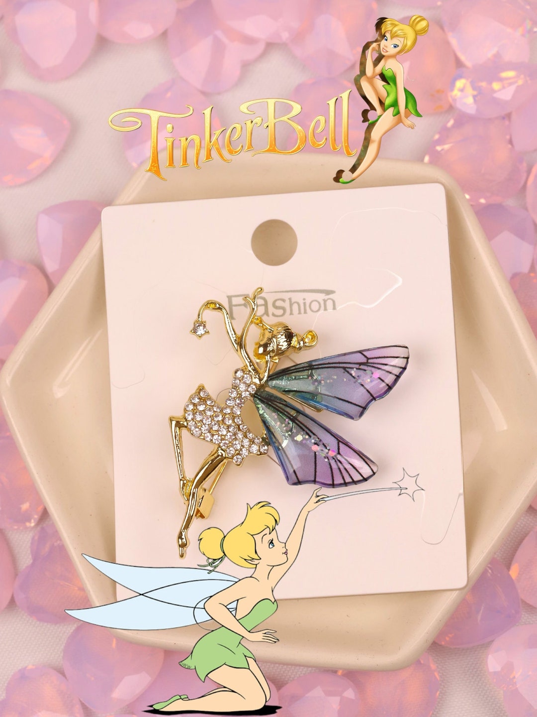 Tinkerbell Fairy Brooch.fairy Brooch.flower Girl Gifts. Dancer - Etsy