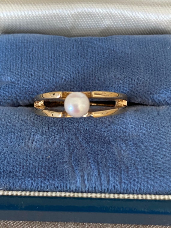 Avon Two Pearl Ring Vintage 70s Ex Cond - Gem