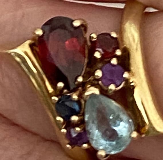 Vintage multi stone ring - Gem
