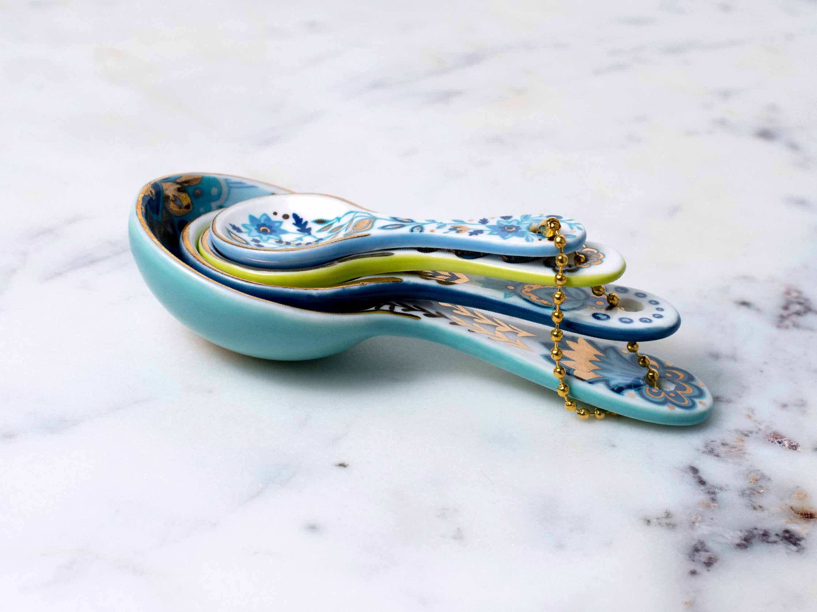 Mary Disommas Ceramic Measuring Spoons Boxed Gift Set Floral - Etsy