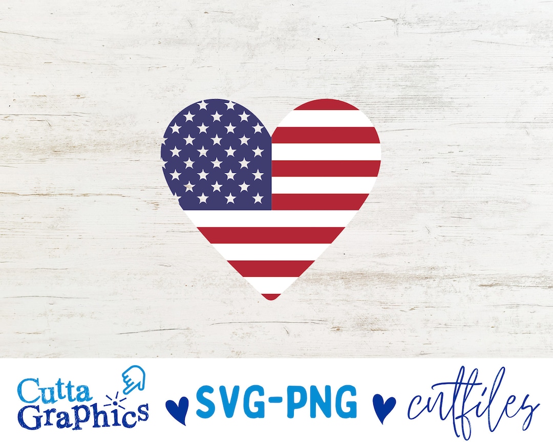 Flag Heart SVG, Remember & Honor Flag SVG for Silhouette or Cricut ...