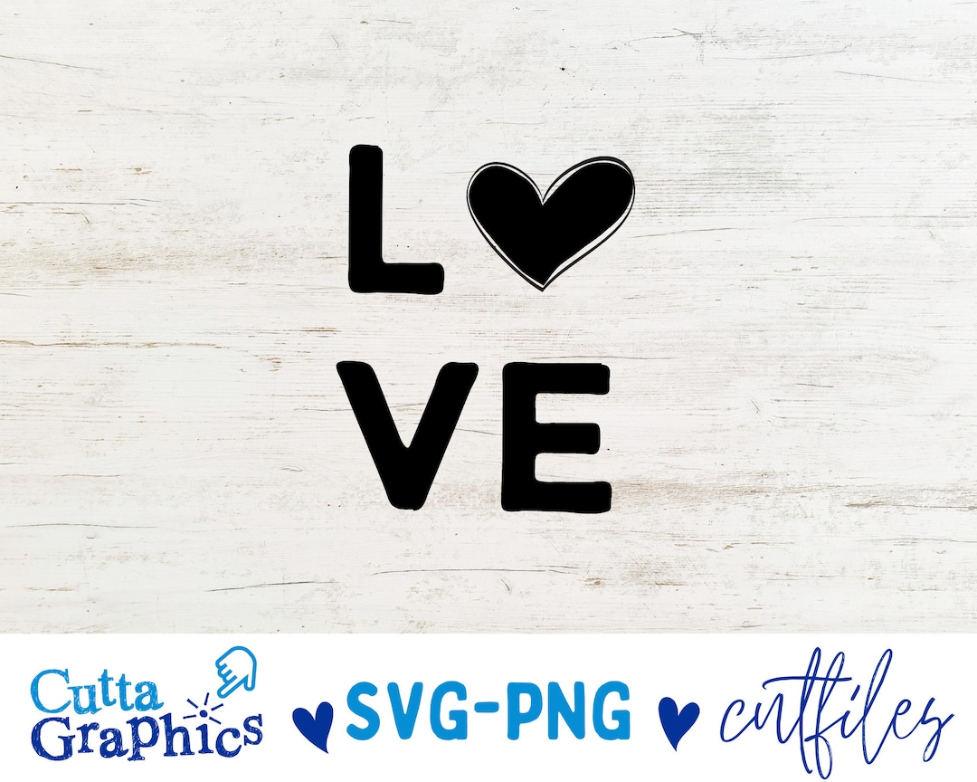 LOVE SVG File for Silhouette and Cricut ,print Clipart Stencil Template ...