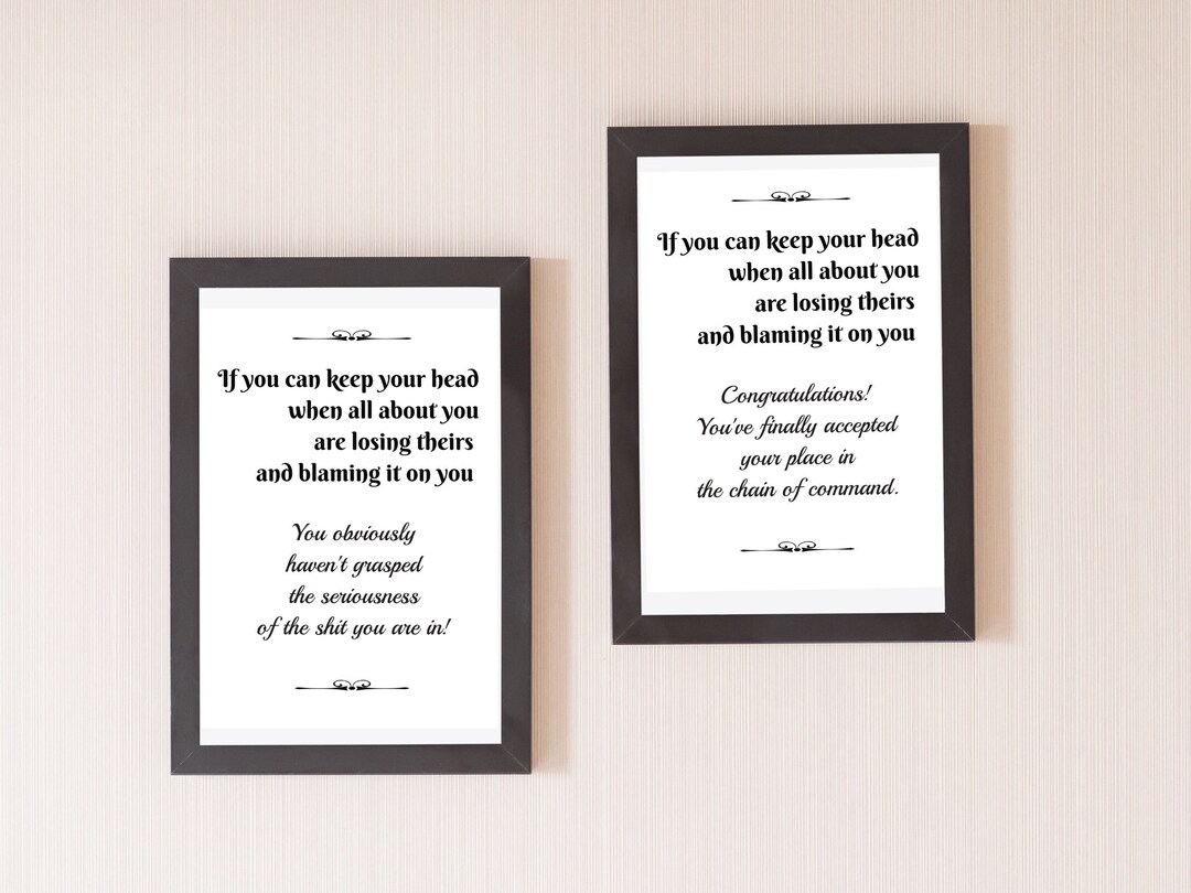 Humorous IF Printables || A4 Posters || Two Amusing Takes on the ...
