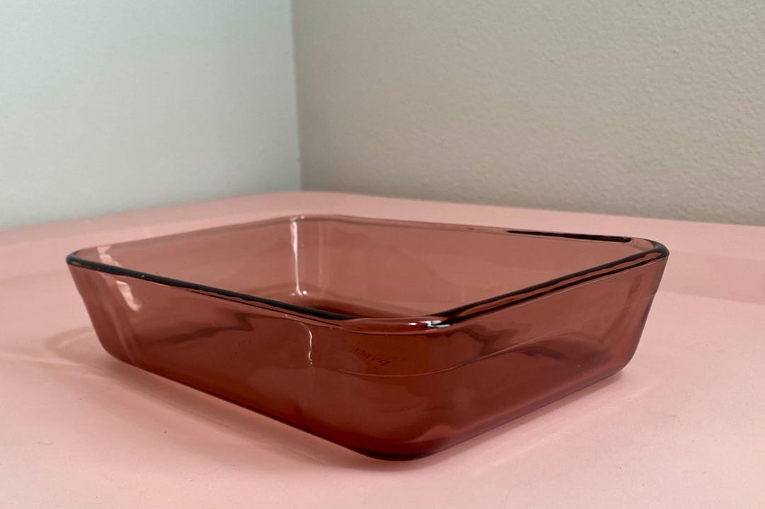 Vintage 7210, A-15 Cranberry Pyrex Small Rectangle Glass Cookware - Etsy