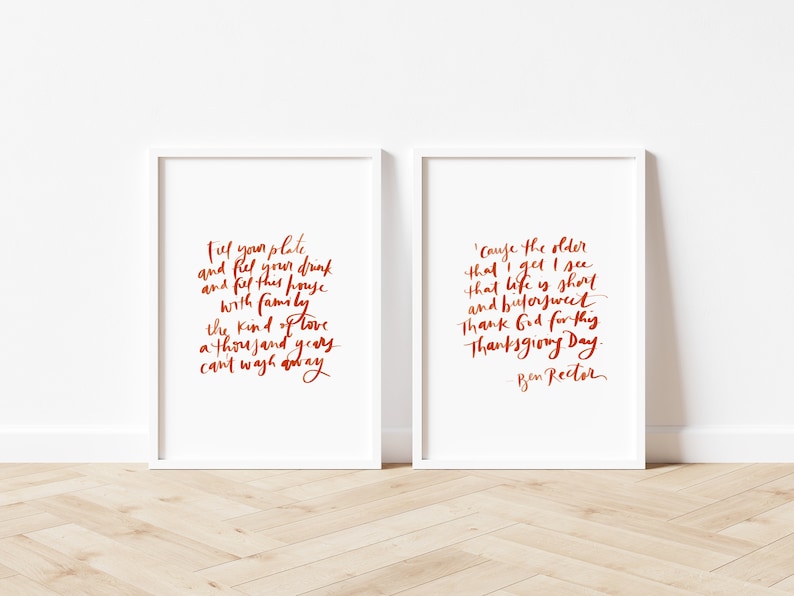 Ben Rector Thanksgiving Lyrics - Etsy