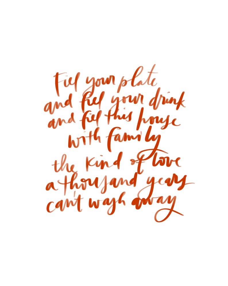 Ben Rector Thanksgiving Lyrics - Etsy