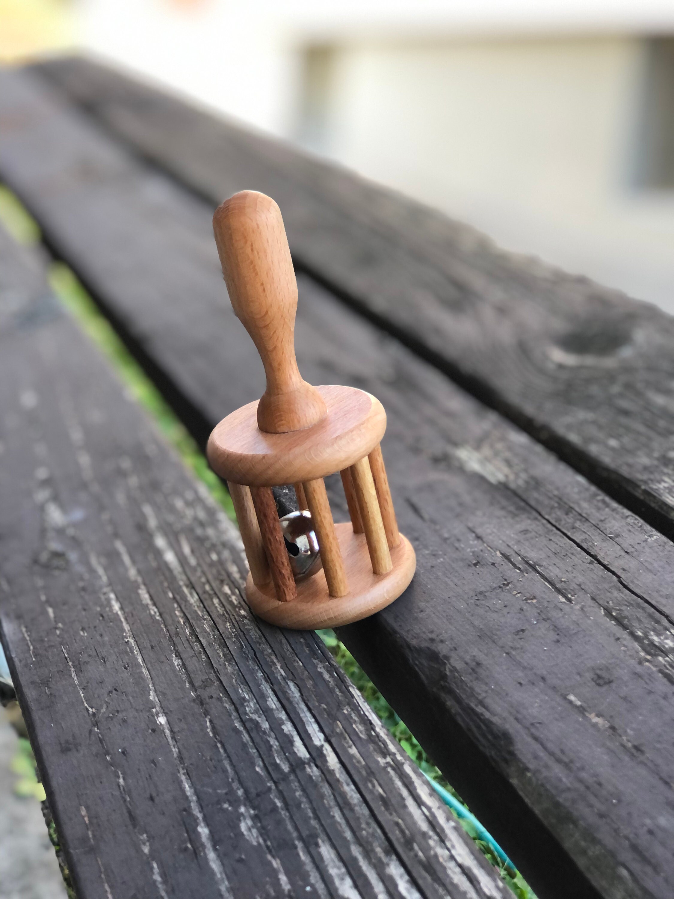 PERSONALIZED Wooden Engraved Baby Bell Rattle Toy - Etsy