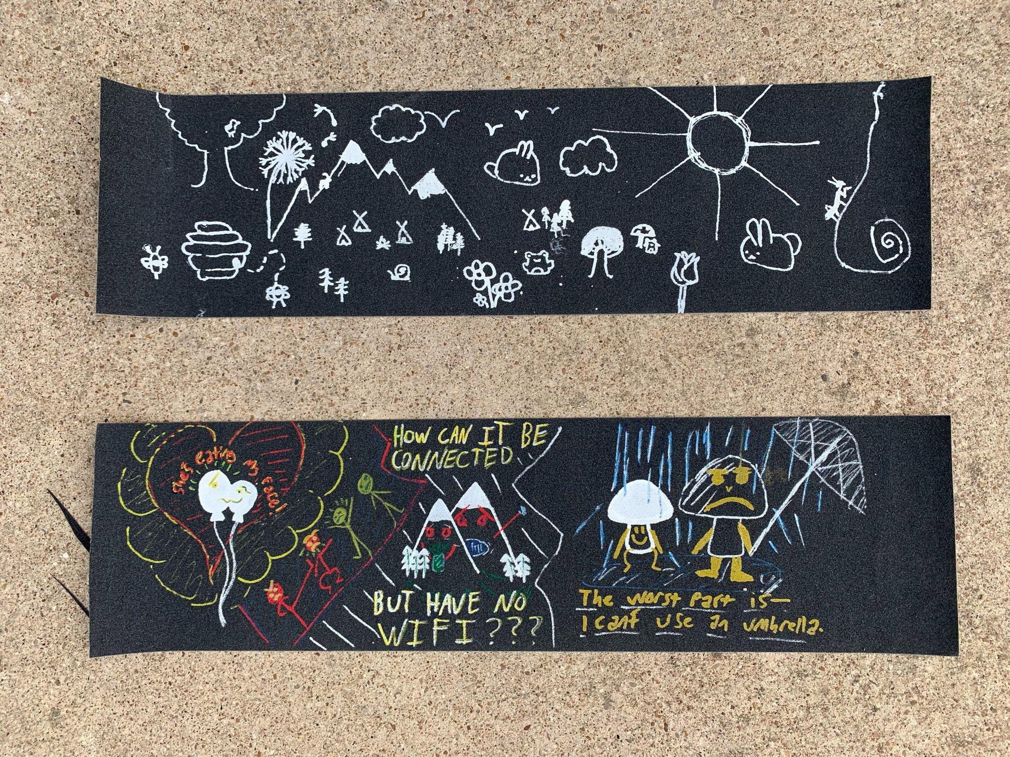 Custom Griptape | Doodle Grip | Nature Grip Art | Thought Grip Art ...