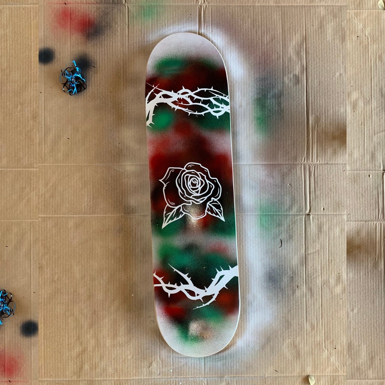 The Rose - Spray Painted Skateboard Deck | Made to Order | Customize ...