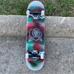 The Rose - Spray Painted Skateboard Deck | Made to Order | Customize ...