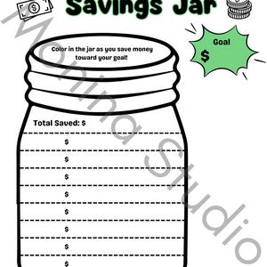 Kids Savings Money Tracker Bundle | Financial Planner for Kids | Money ...