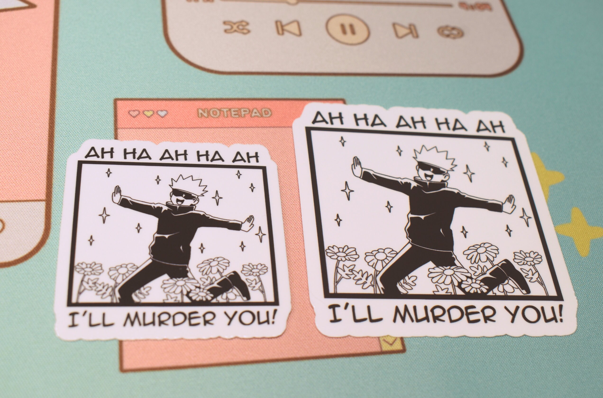 Gojo Satoru ah Ha Sticker Gojo Sticker Bundle JJK Jujutsu Kaisen Cute ...