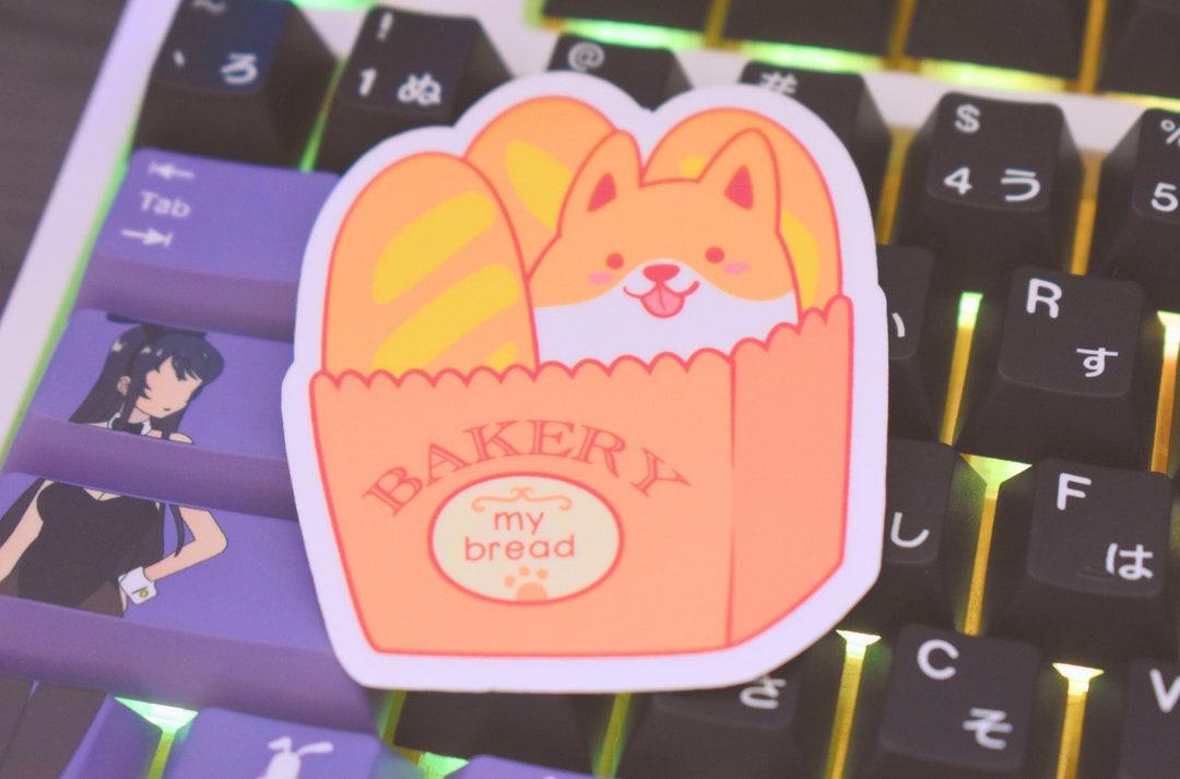 Baguette Bread Corgi Bakery Sticker Dogs Corgis Cute, Kawaii Journaling ...