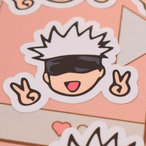 Gojo Satoru Peace Sign Sticker Sticker Bundle JJK Jujutsu Kaisen Cute ...