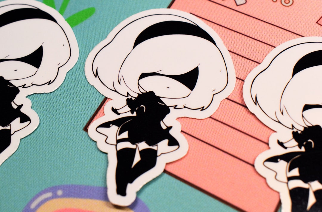 Chibi 2b Sticker Sticker Bundle Nier:automata Cute, Kawaii Gaming - Etsy