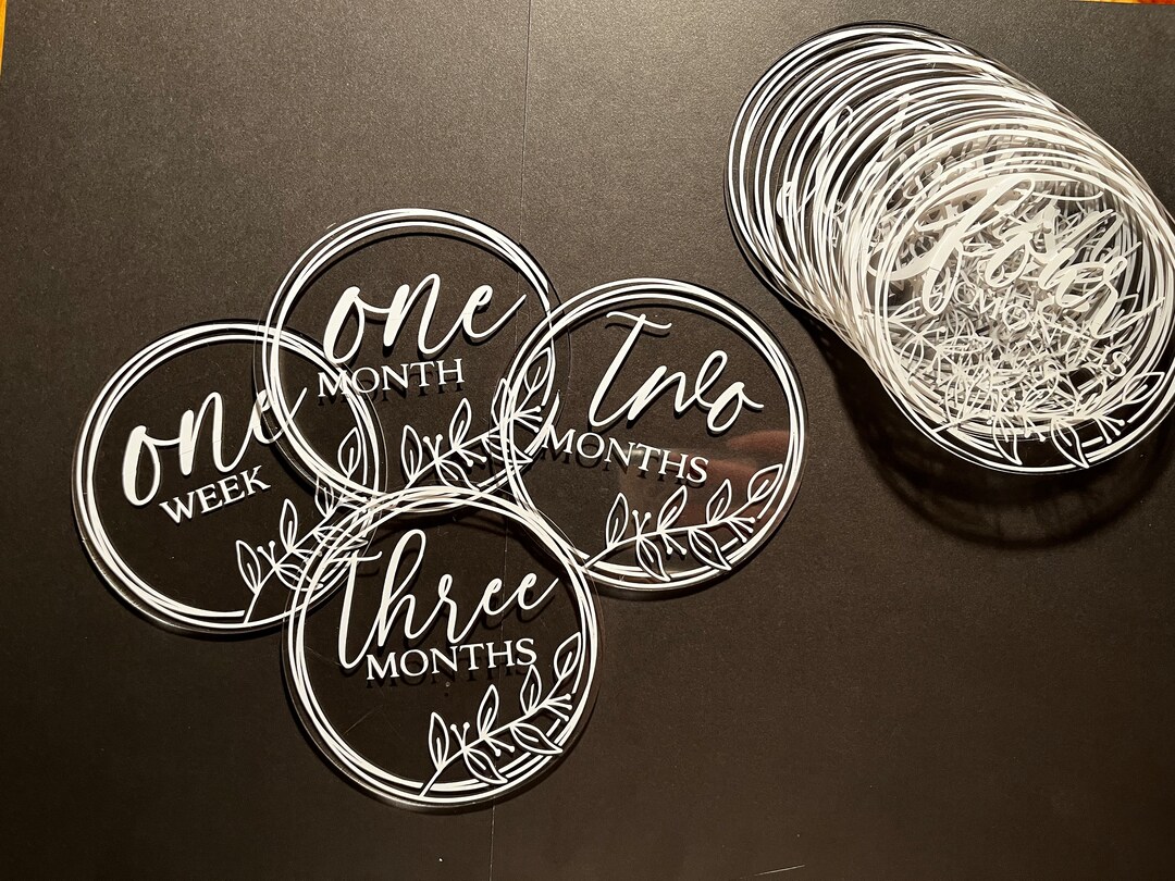 Baby Milestone | Acrylic Monthly Milestone Markers | Baby Photo Props ...