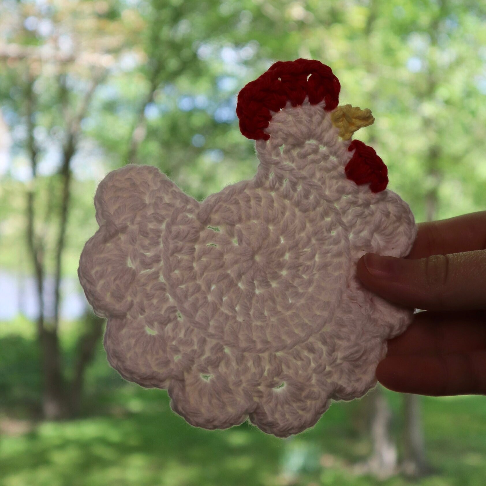 Crochet Chicken Coasters - Set of 4 - Etsy