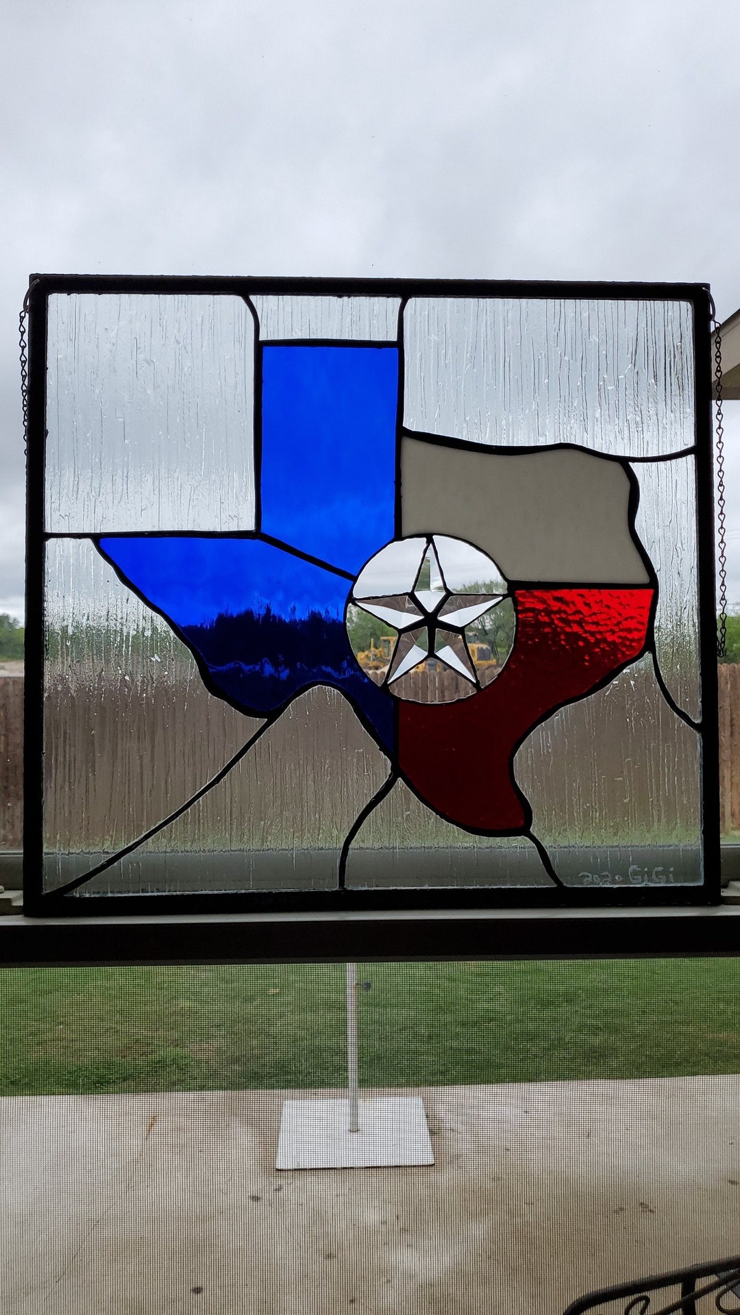 Stained Glass Mosaic Texas State Art - SOLD - Etsy