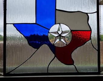 Stained Glass Mosaic Texas State Art SOLD - Etsy