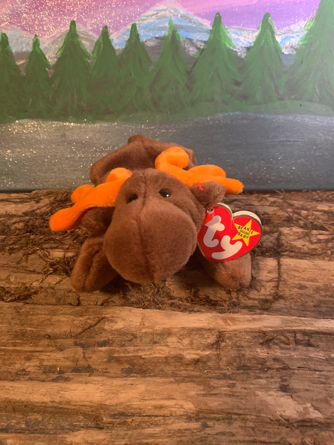 Vintage TY Original Brand Original Beanies Collection Moose chocolate ...