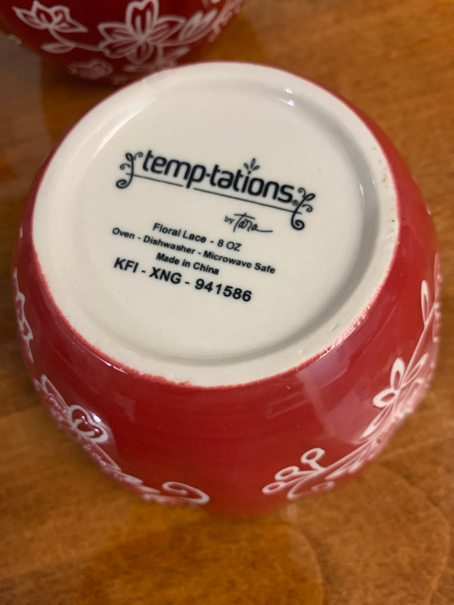 Temptations Baking Dishes Floral Lace or Old World Bowls Your Choice in ...