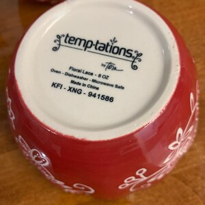 Temptations Baking Dishes- Floral Lace or Old World Bowls Your Choice ...