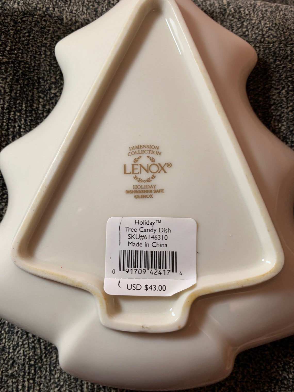 Christmas Lenox Holiday Tree Candy Dish- Ceramic Vintage Christmas Tree ...