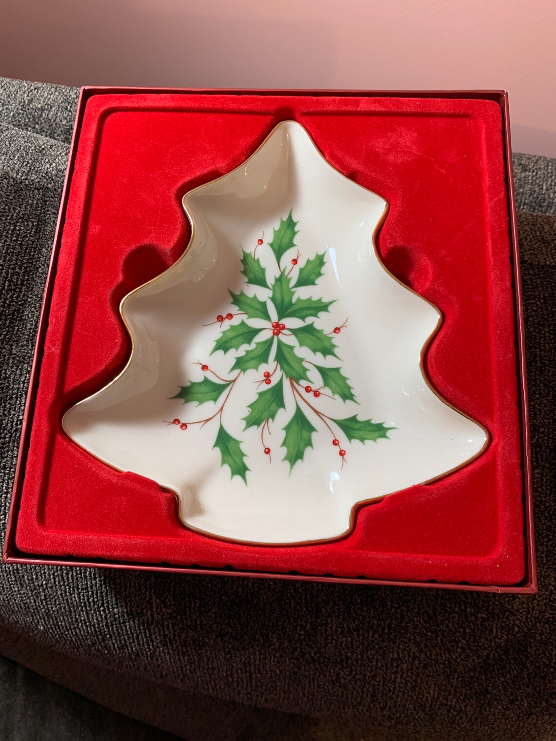 Christmas Lenox Holiday Tree Candy Dish- Ceramic Vintage Christmas Tree ...