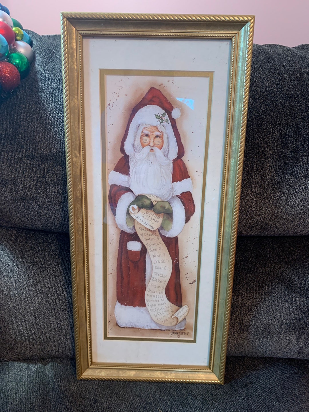 Christmas Santa Claus Framed Print by Jamie Carter- Vintage Christmas ...