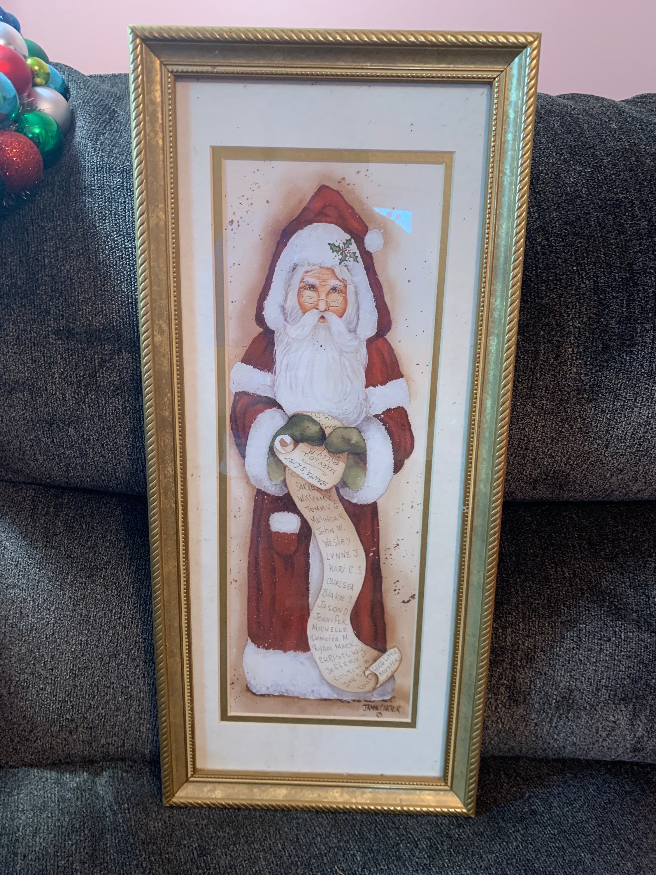 Christmas Santa Claus Framed Print by Jamie Carter- Vintage Christmas ...