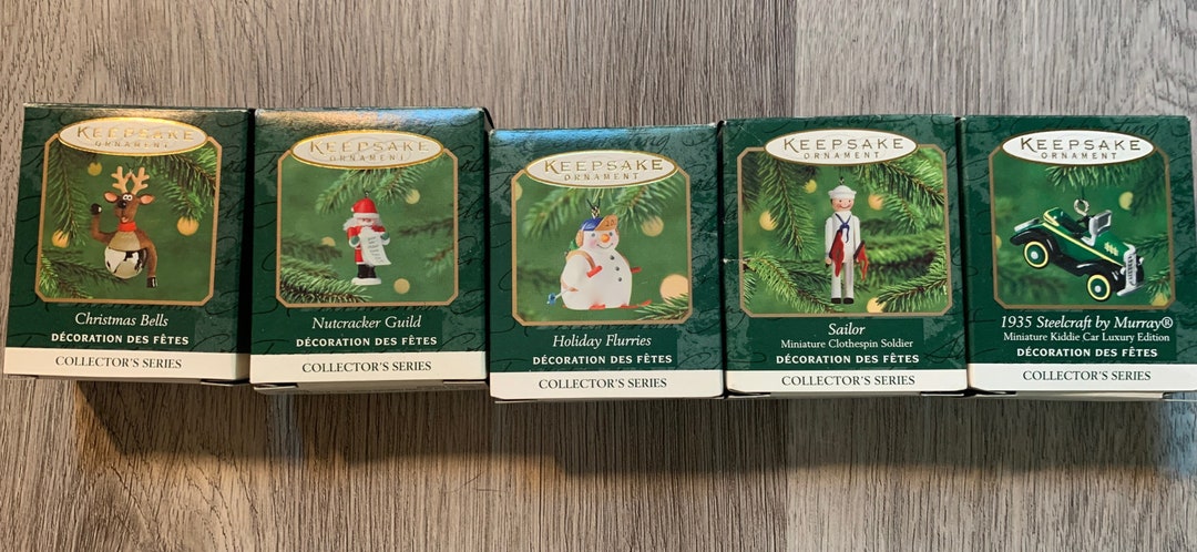 Hallmark Christmas Collectable Miniature Vintage Ornaments in Original ...