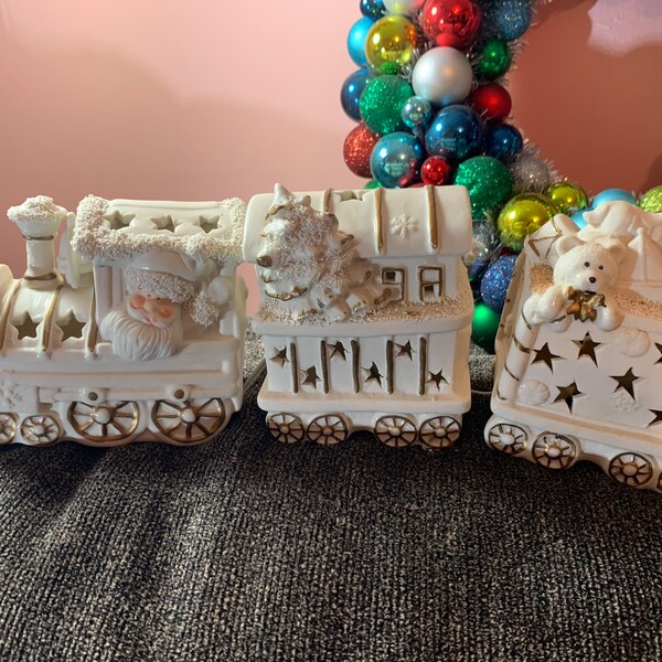 Ceramic Christmas Train - Etsy