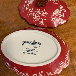 Temptations Baking Dishes- Floral Lace or Old World Bowls Your Choice ...