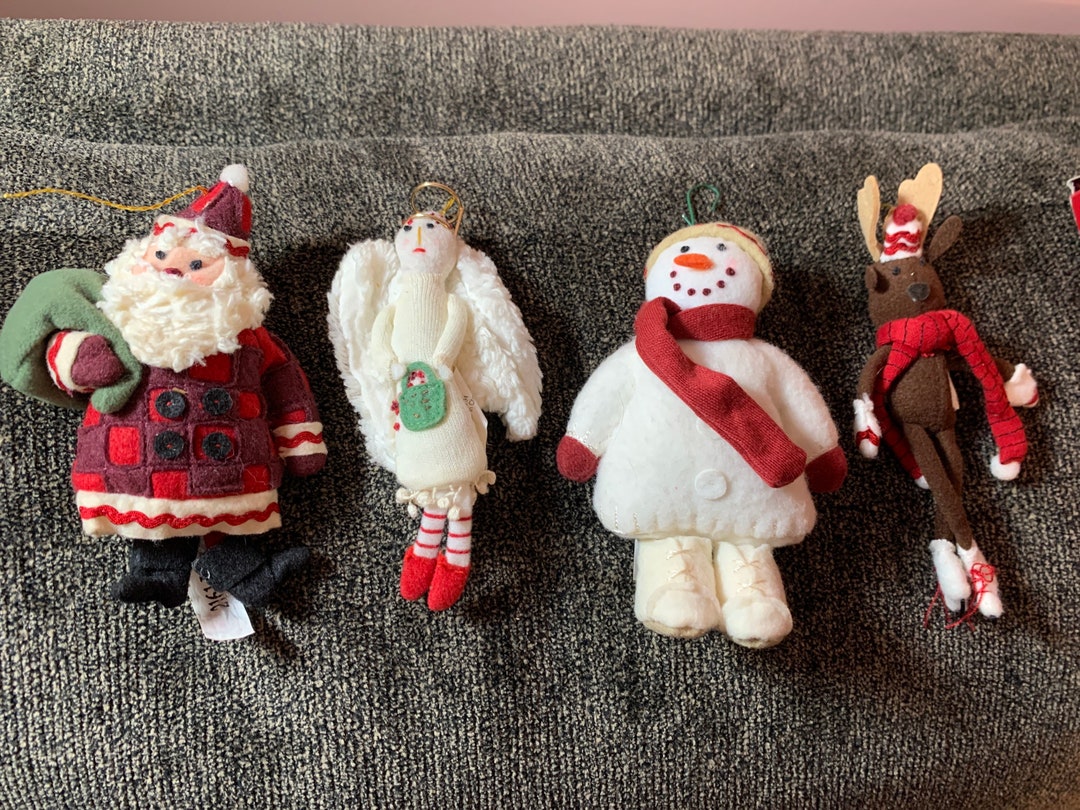 Hallmark Set of Keepsake Felt Ornaments “santa and His Sweetest Friends ...