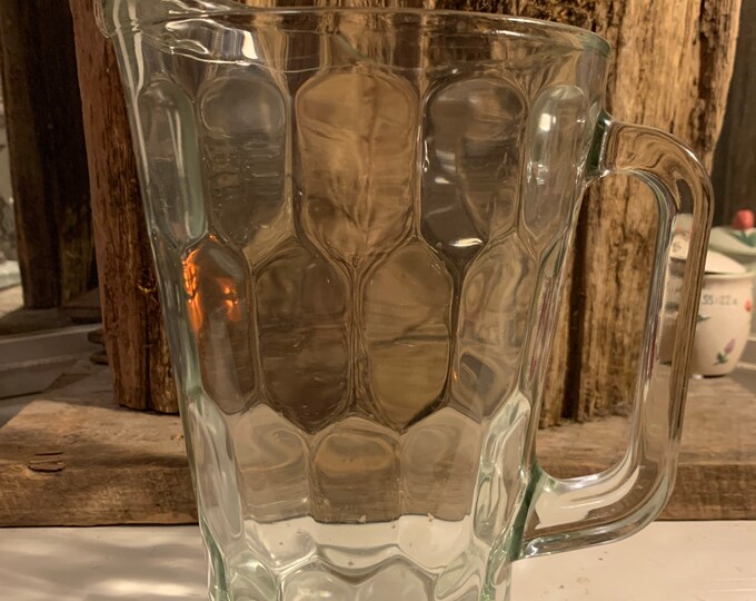 Vintage Toscany Hand Blown 80oz Glass Pitcher 12 Retro Beverage Server ...