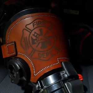 Personalized Firefighter SCBA Leather Mask Cover for MSA G1 - Etsy