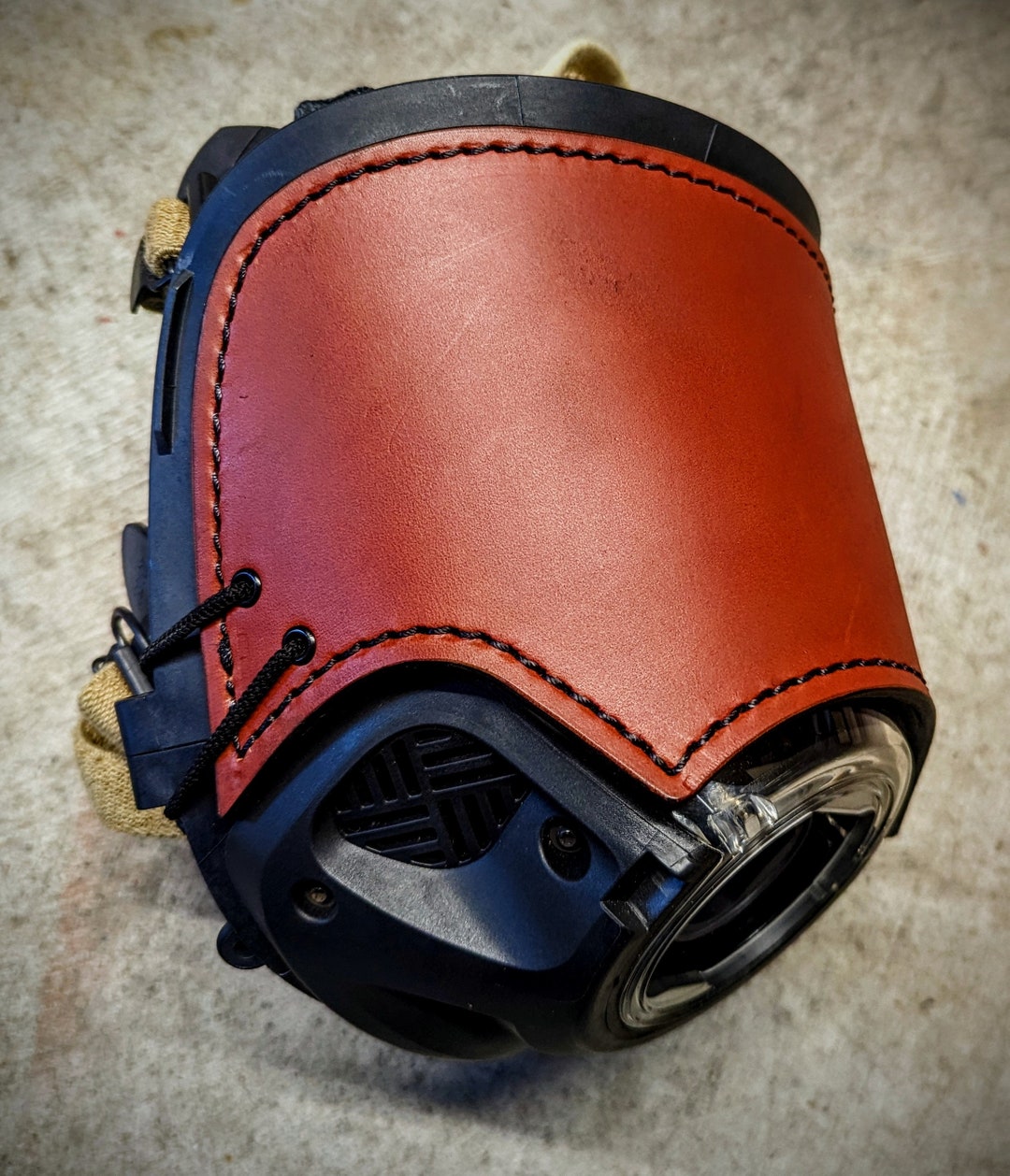 Personalizable Firefighter SCBA Leather Mask Cover/ Blackout Mask ...