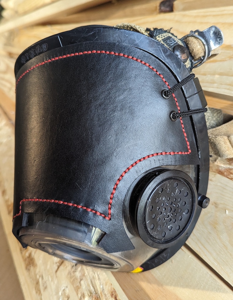 Personalized Leather SCBA Mask Cover for Scott AV-3000 - Blackout ...