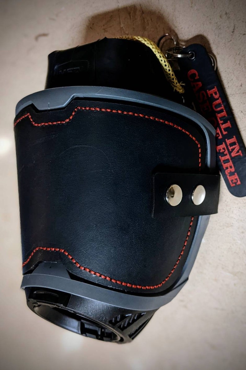 Personalized Firefighter SCBA Leather Mask Cover for MSA G1 Mask (black ...