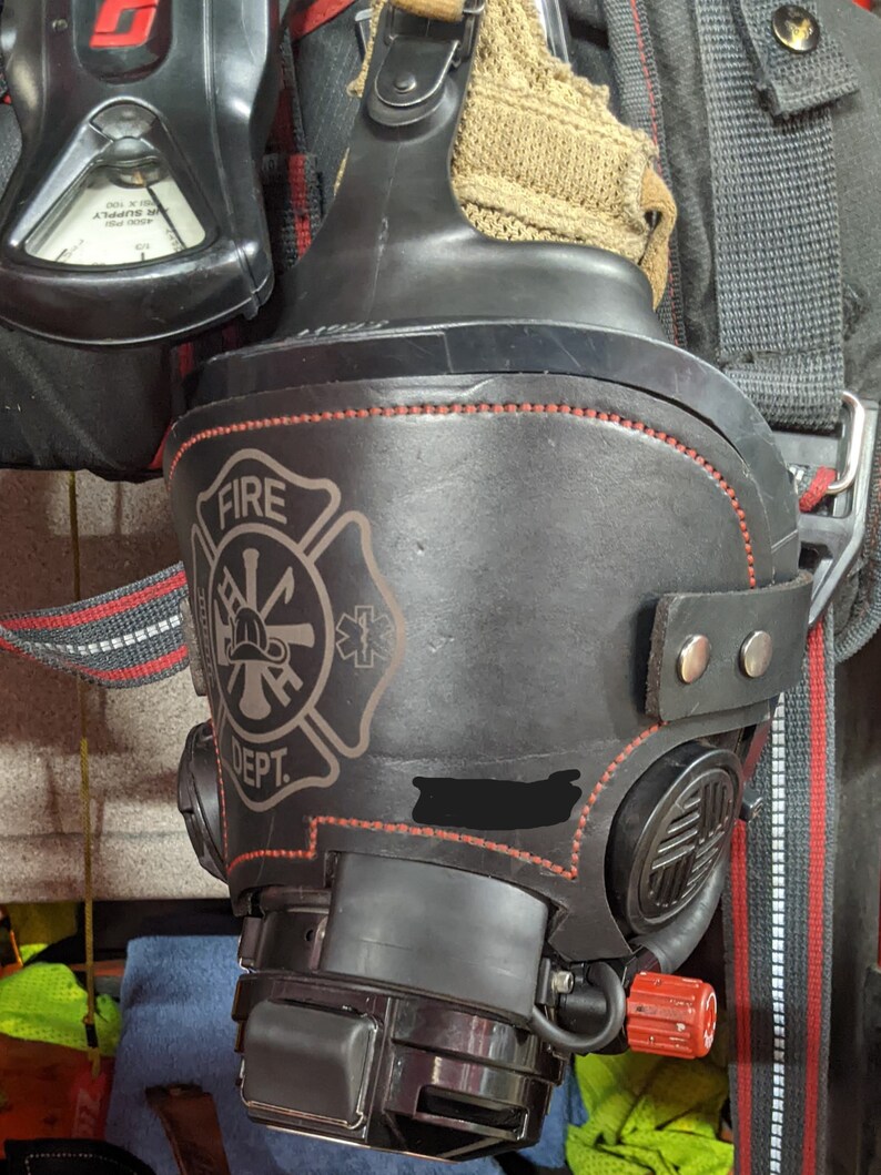 Personalized Firefighter SCBA Leather Mask Cover for Scott - Etsy