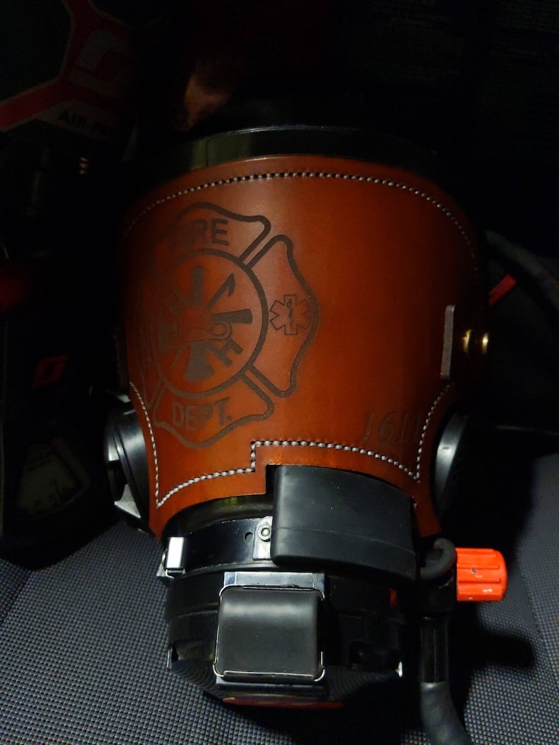 Personalized Firefighter SCBA Leather Mask Cover for MSA G1 - Etsy