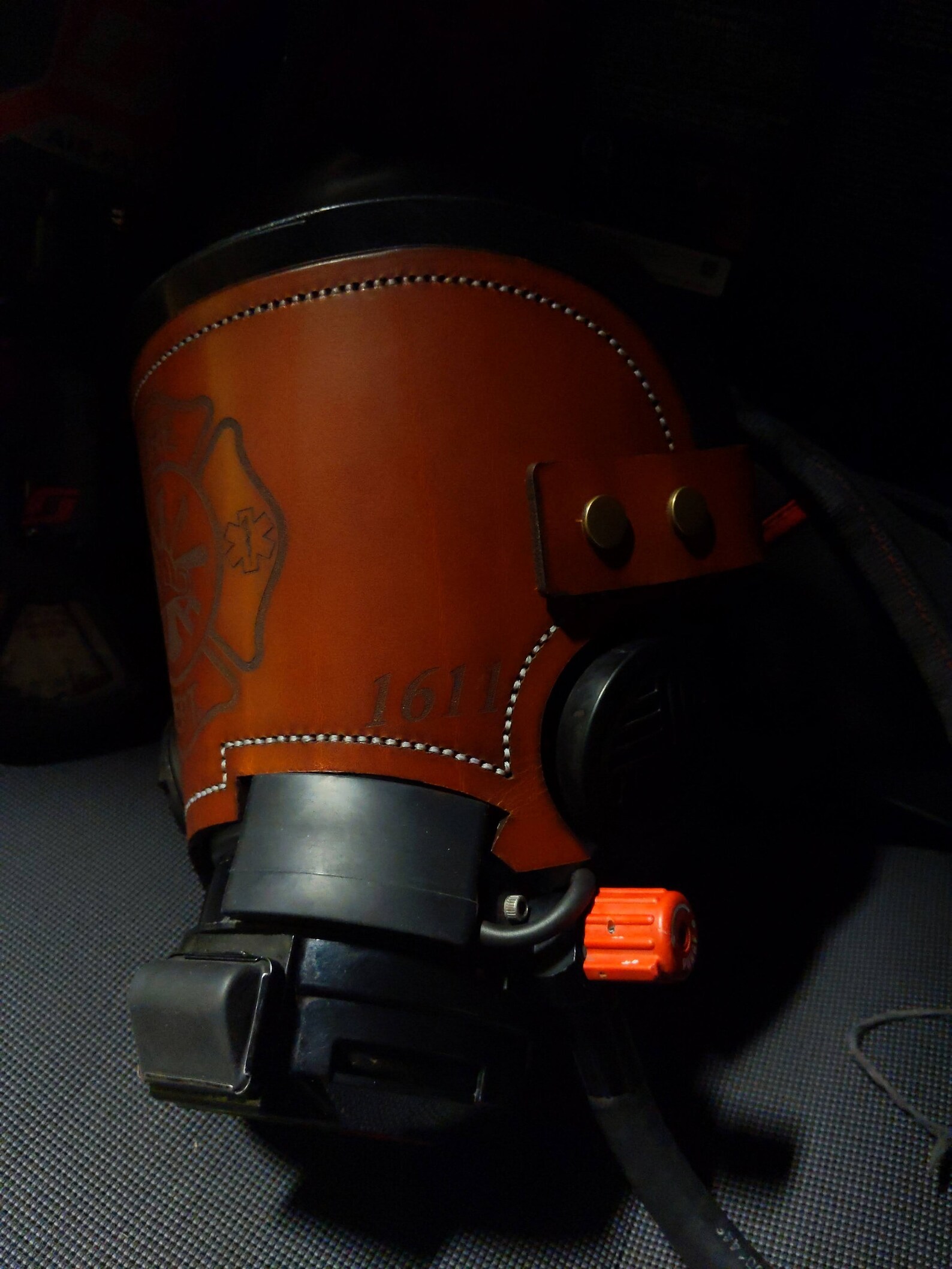 Personalized Firefighter SCBA Leather Mask Cover for MSA G1 - Etsy