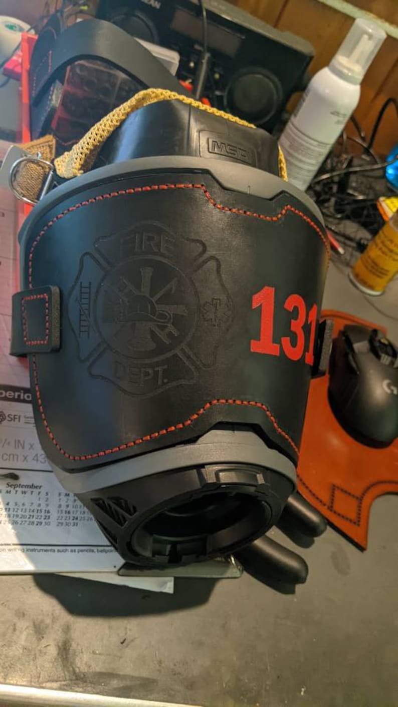 Personalized Firefighter SCBA Leather Mask Cover for MSA G1 - Etsy