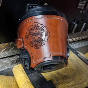 Personalized Firefighter SCBA Leather Mask Cover for MSA G1 - Etsy
