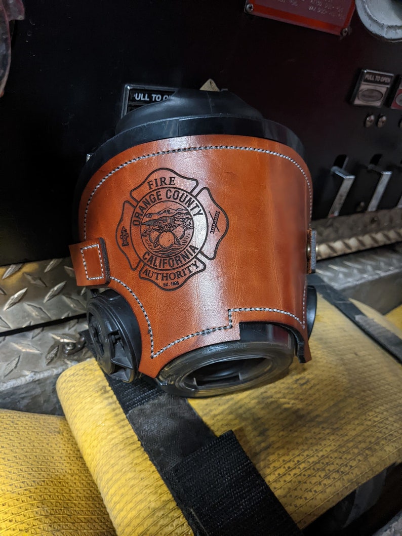 Personalized Firefighter SCBA Leather Mask Cover for MSA G1 - Etsy