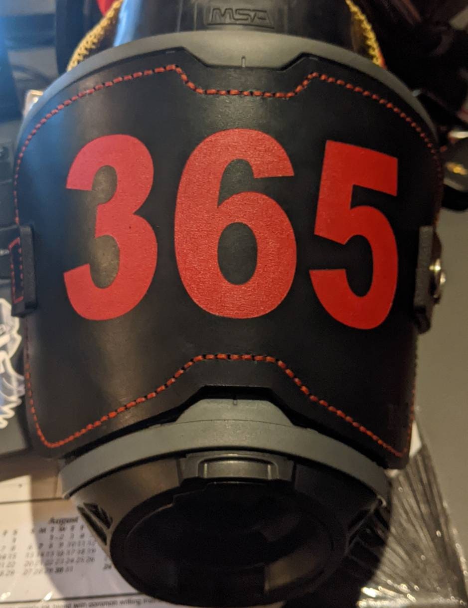 Personalized Firefighter SCBA Leather Mask Cover for MSA G1 Mask (black ...