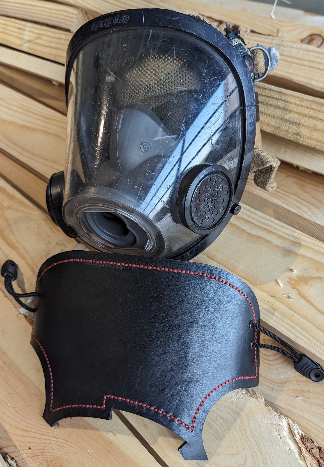 Personalized Leather SCBA Mask Cover for Scott AV-3000 - Blackout ...