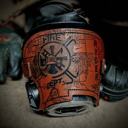 Personalized Firefighter SCBA Leather Mask Cover for Scott - Etsy