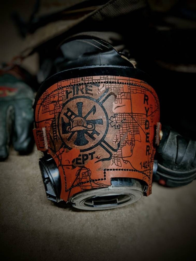 Personalized Firefighter SCBA Leather Mask Cover for MSA G1 - Etsy