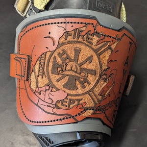 Personalized Firefighter SCBA Leather Mask Cover for MSA G1 Mask ...